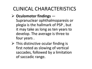 Psp - Progressive Supranuclear Palsy | PPTX