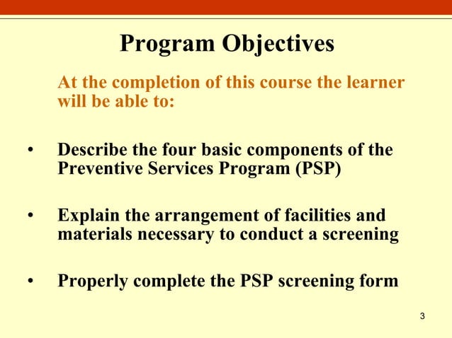 Psp Screener Training Powerpoint | PPT