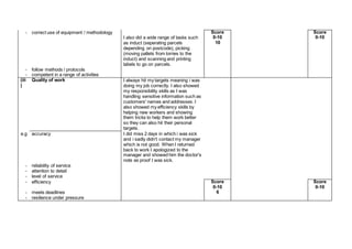 Psp3 employability assessment form (amazon warehouse) | DOCX