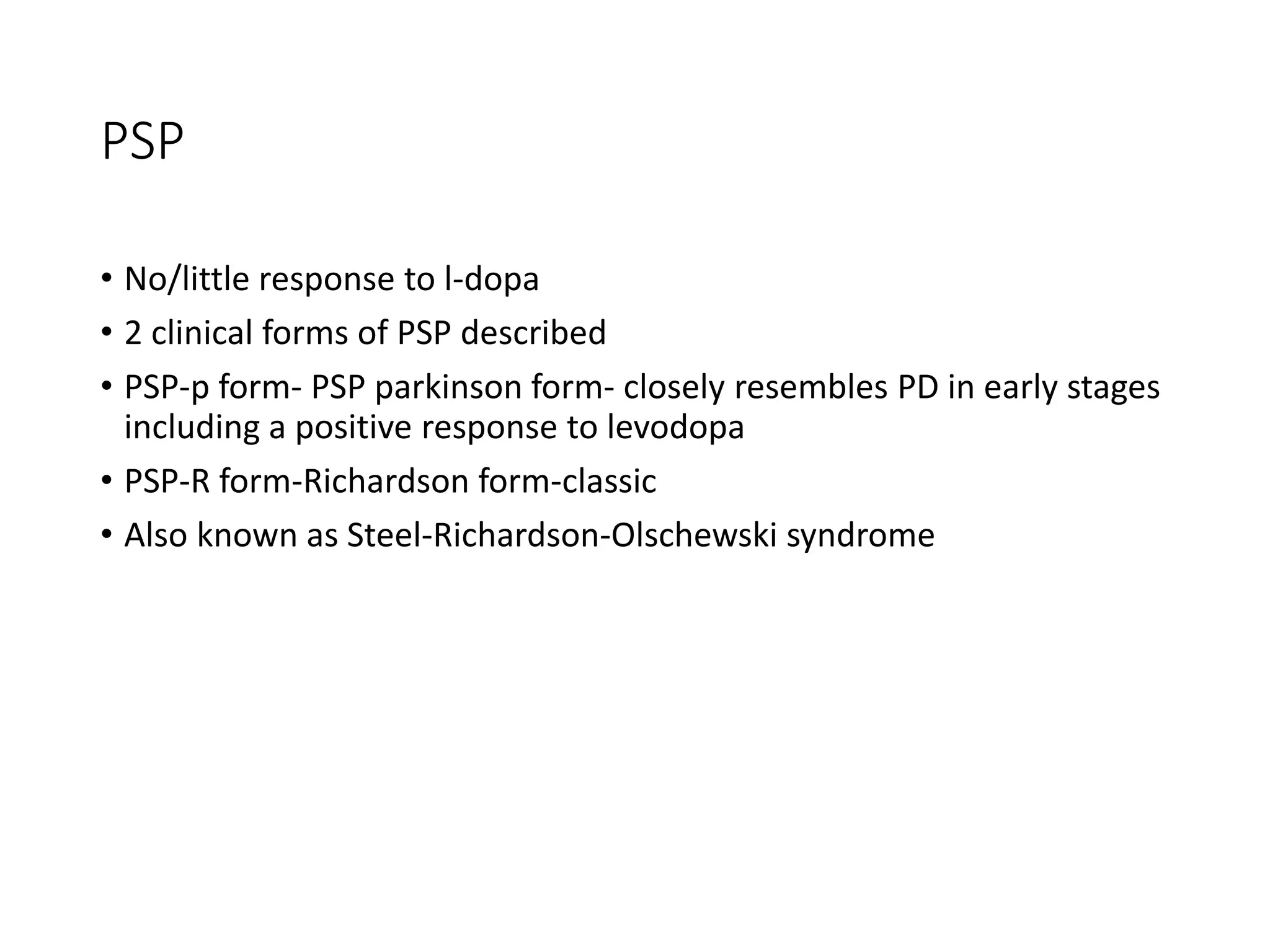 PROGRESSIVE SUPRANUCLEAR PALSY-MRI SPOTTER WITH OTHER IMAGING SIGNS | PPT