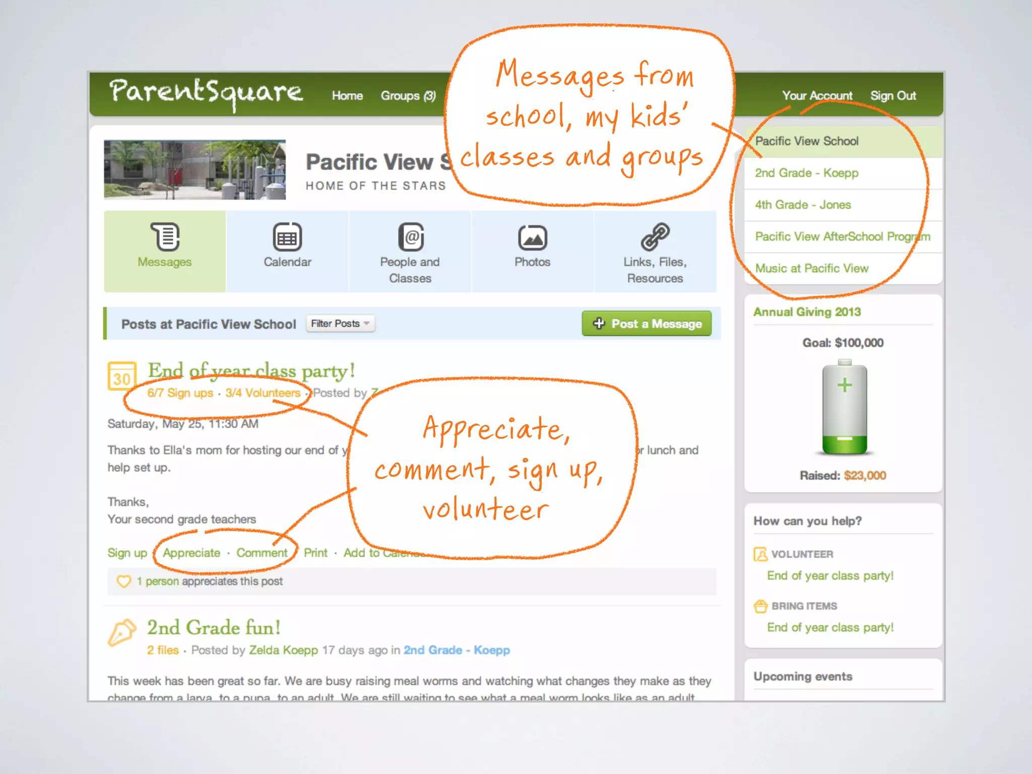 ParentSquare one-page tour for parents | PDF