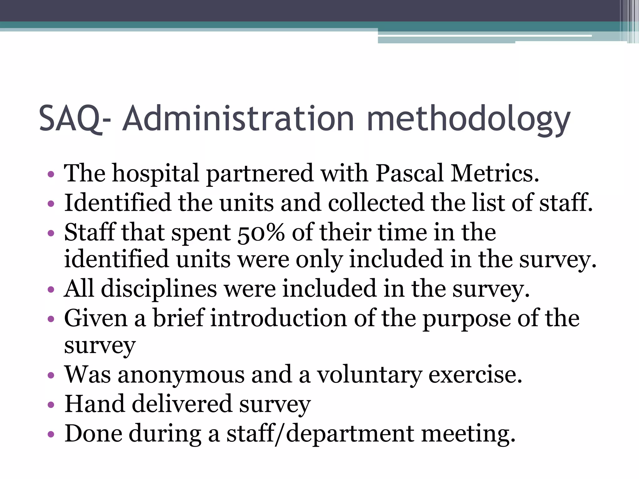 Safety Attitudes Questionnaire- a way to measure “culture of safety” | PPT