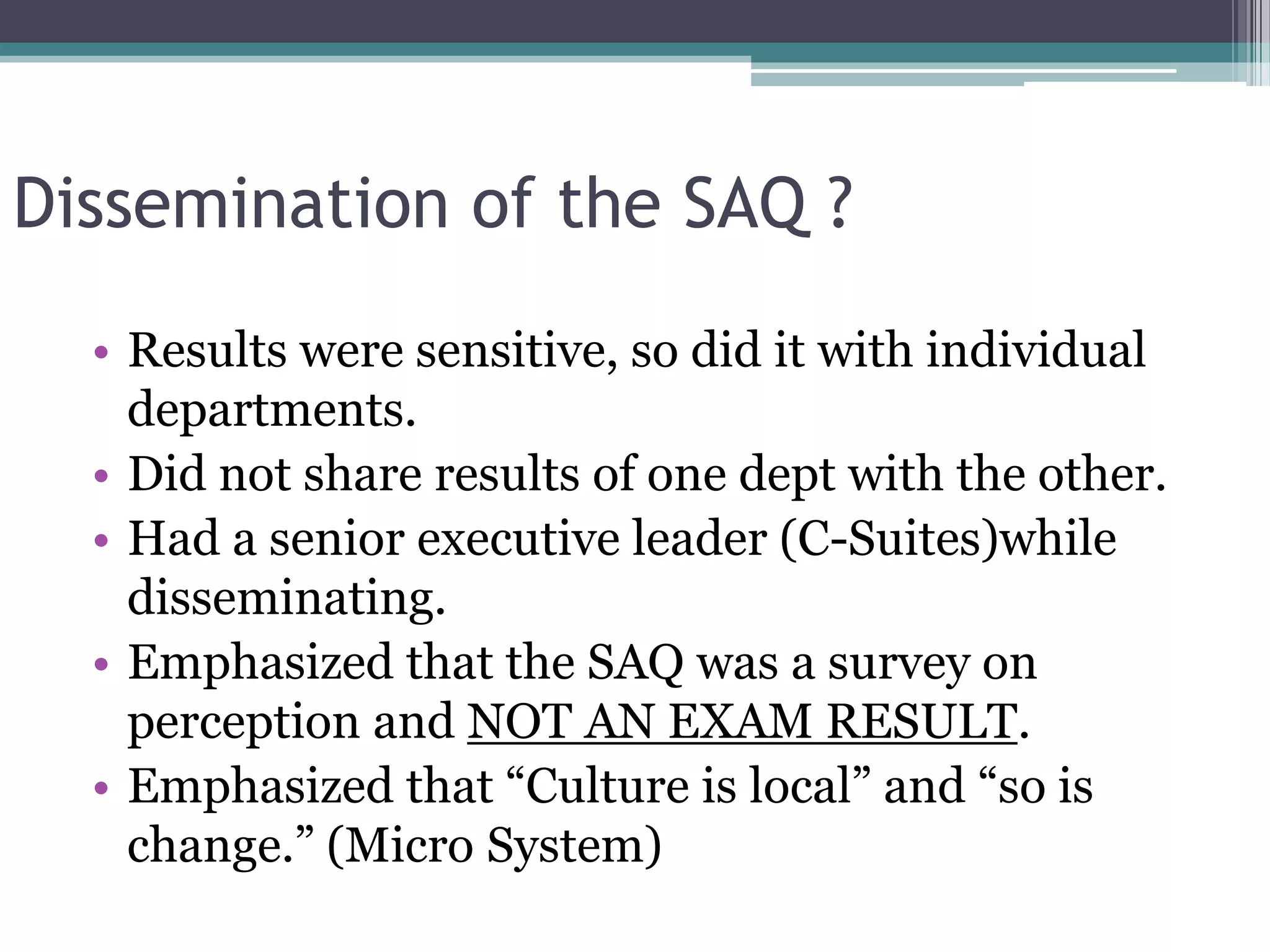 Safety Attitudes Questionnaire- a way to measure “culture of safety” | PPT