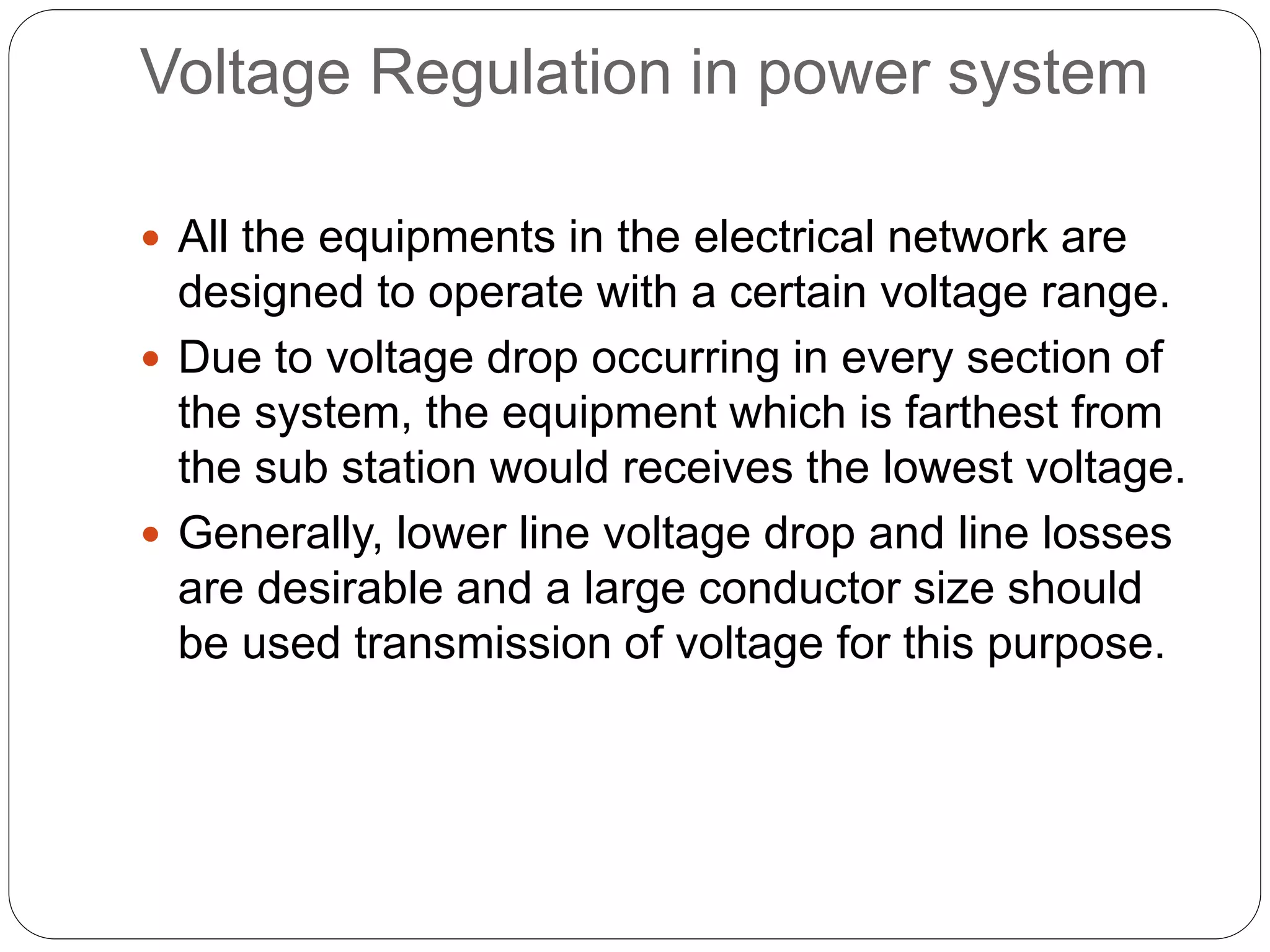Determination of Voltage Regulation and Power system losses | PPTX