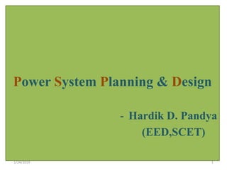 POWER SYSTEM PLANNING AND DESIGN | PPTX