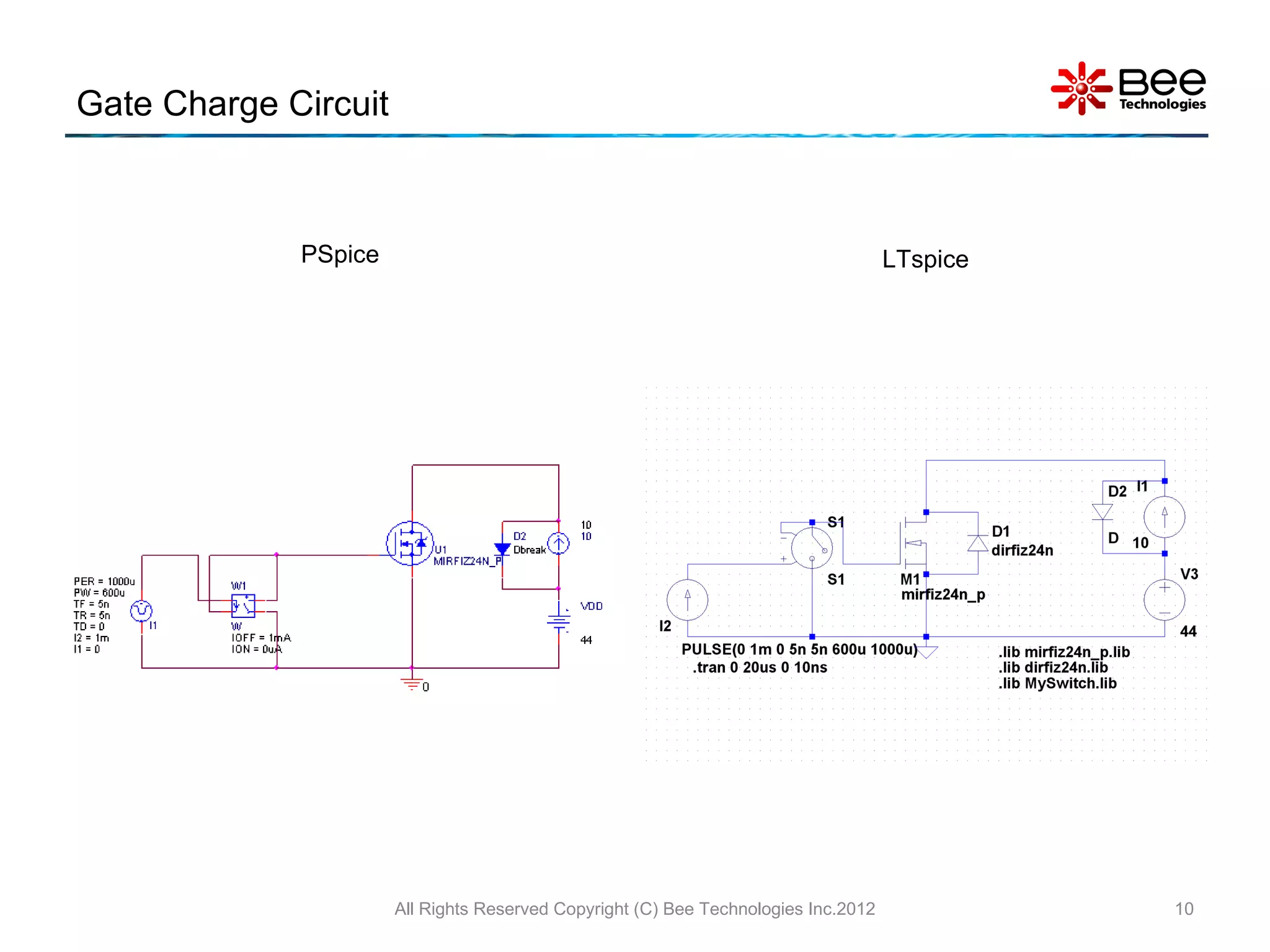 PSpice vs. LTspice(MOSFET Professional SPICE Model ) | PPT