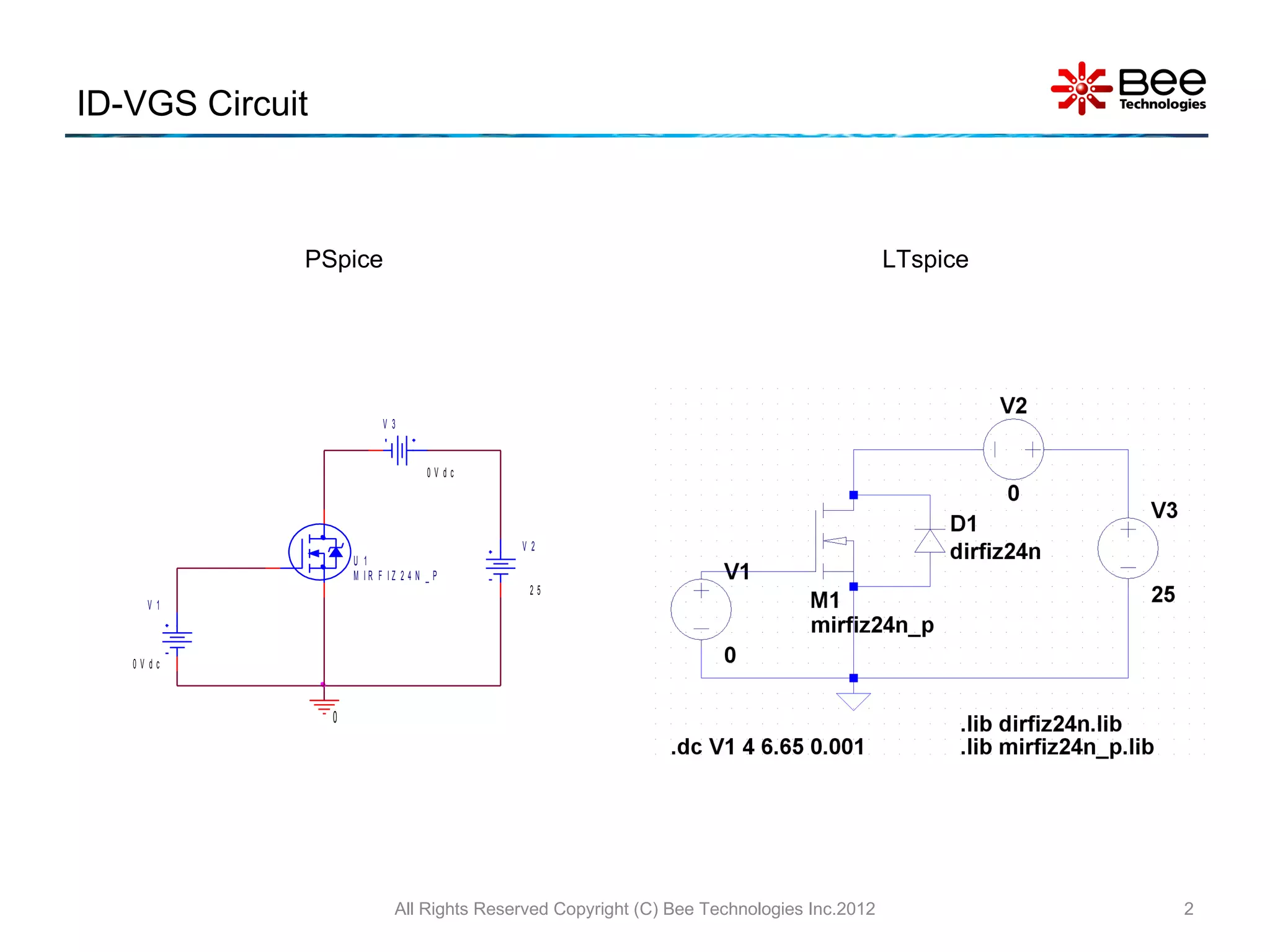 PSpice vs. LTspice(MOSFET Professional SPICE Model ) | PPT