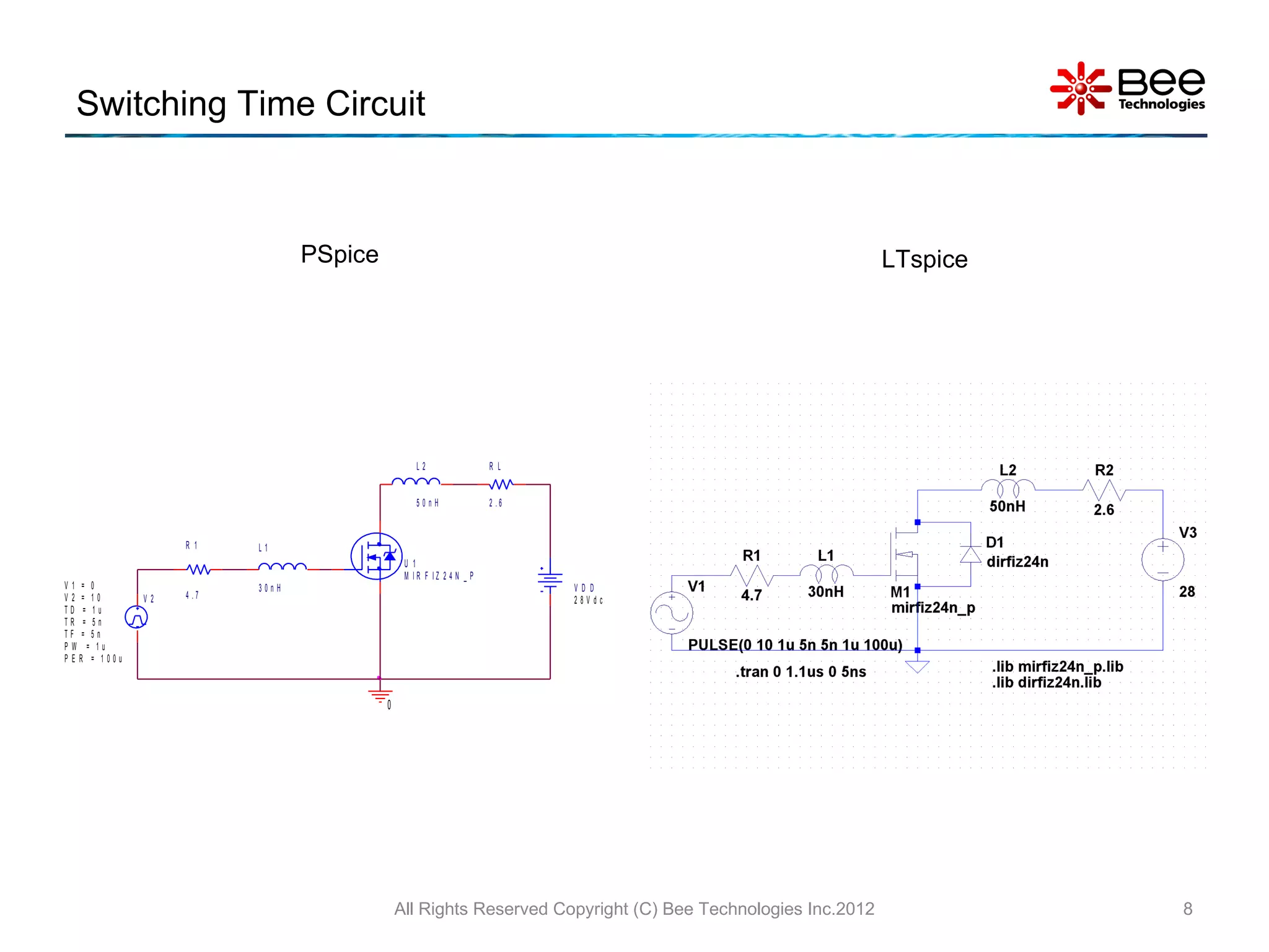 PSpice vs. LTspice(MOSFET Professional SPICE Model ) | PPT