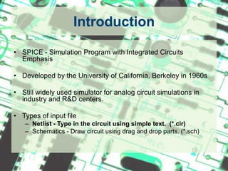 PSpice Tutorial | PPTX