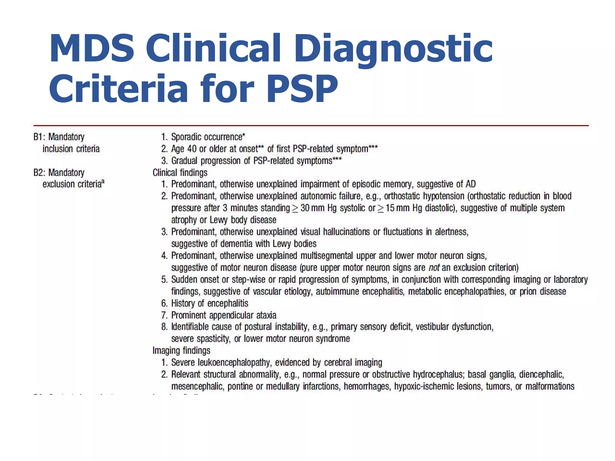 Progressive supranuclear palsy and multiple system atrophy | PPTX