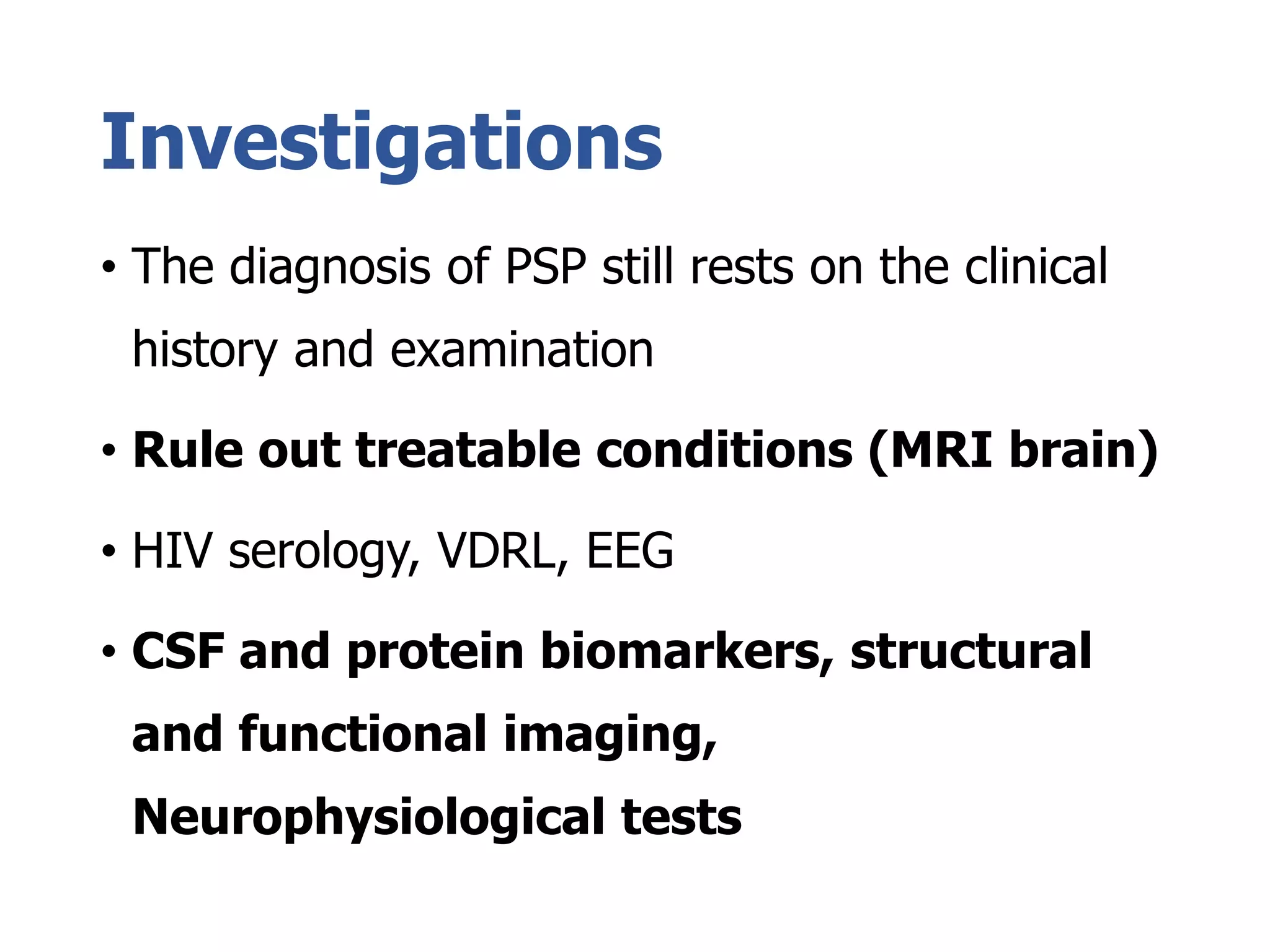 Progressive supranuclear palsy and multiple system atrophy | PPTX