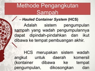 PPT Pengolahan Sampah Perkotaan | PPTX