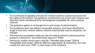 ICH Q3C GUIDELINE | PPTX