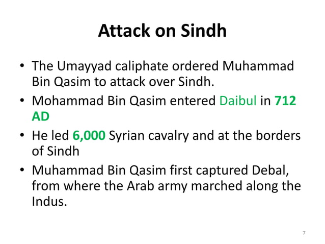 Muhammad Bin Qasim: conquerer of Sindh and Multan | PPTX