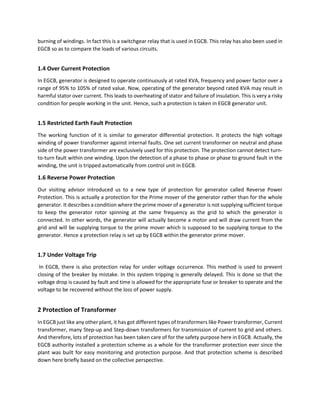Power System Protection -Plant visiting report | PDF