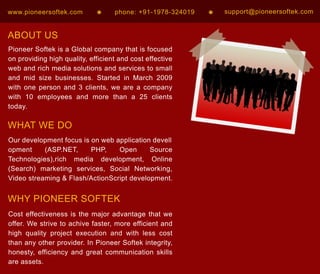 Pioneer Softek Company Profile | PPT