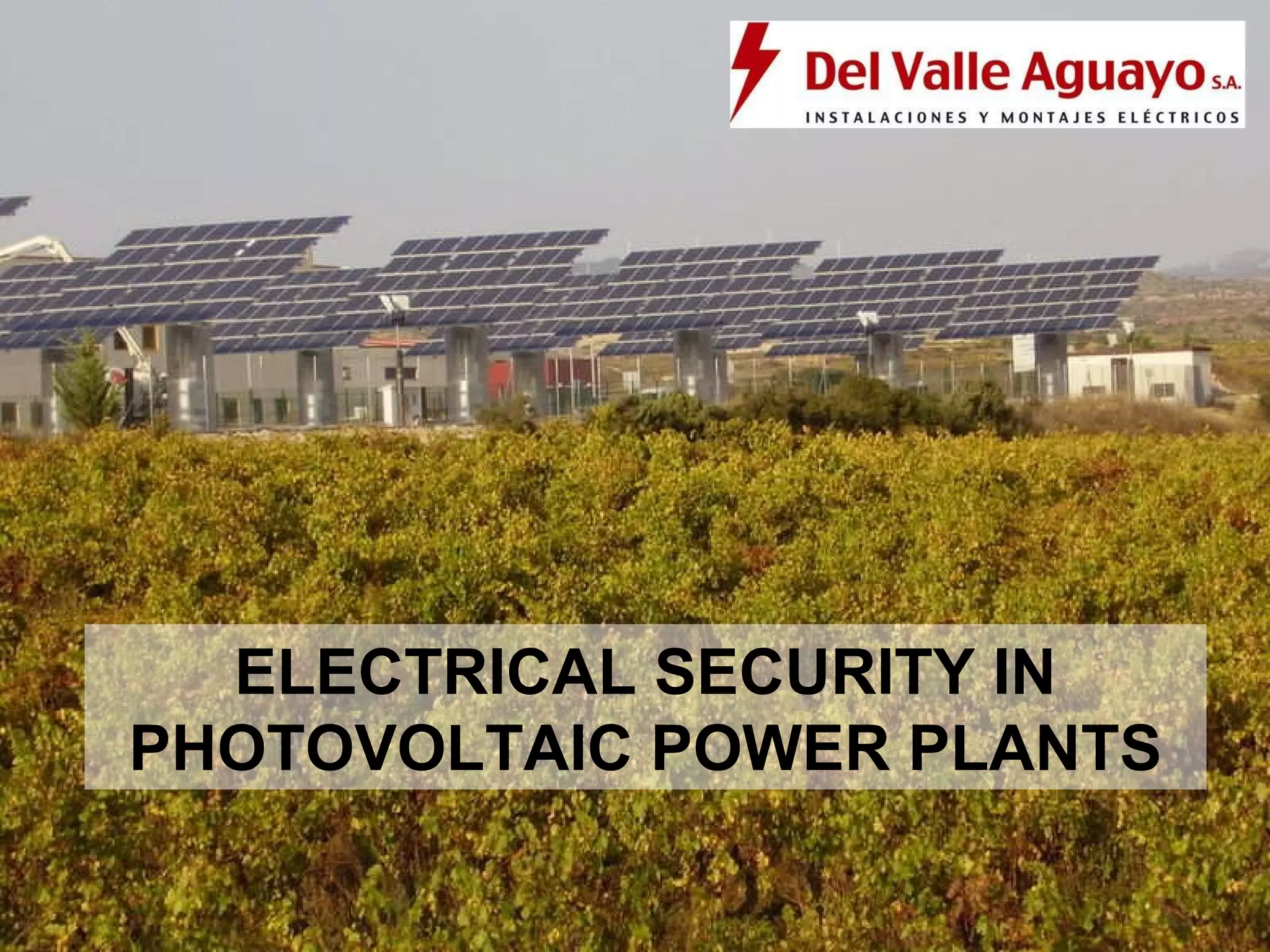 Electrical safety in photovoltaic plants | PPT