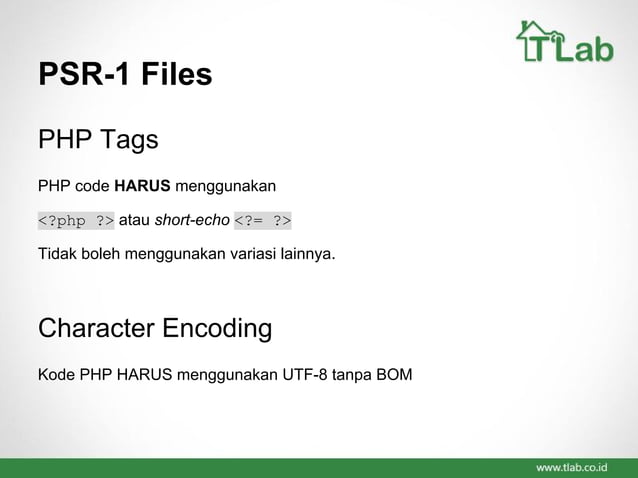 Mari Memahami PSR (PHP Standards Recommendation) | PPT