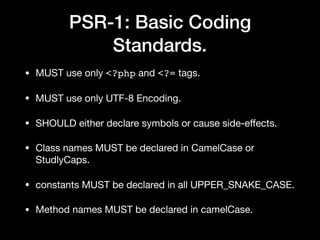 PHP Standards Recommendations - PHP-FIG | PDF