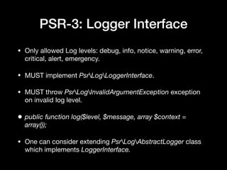 PHP Standards Recommendations - PHP-FIG | PDF