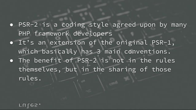 Psr 2 Coding Style Guide Tidepool Labs Ppt