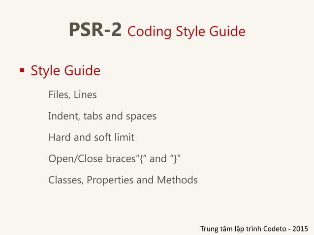 Psr - php standards recommendations | PPTX
