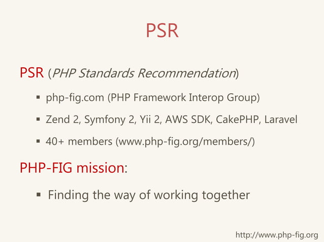 Psr - php standards recommendations | PPTX
