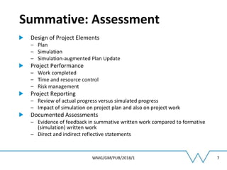 Plan-Simulation-Report Assessment | PPT
