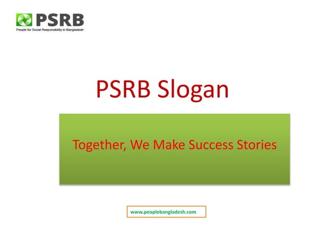 Psrb presentation (1) | PPTX | Non-Profit Organizations | Industries