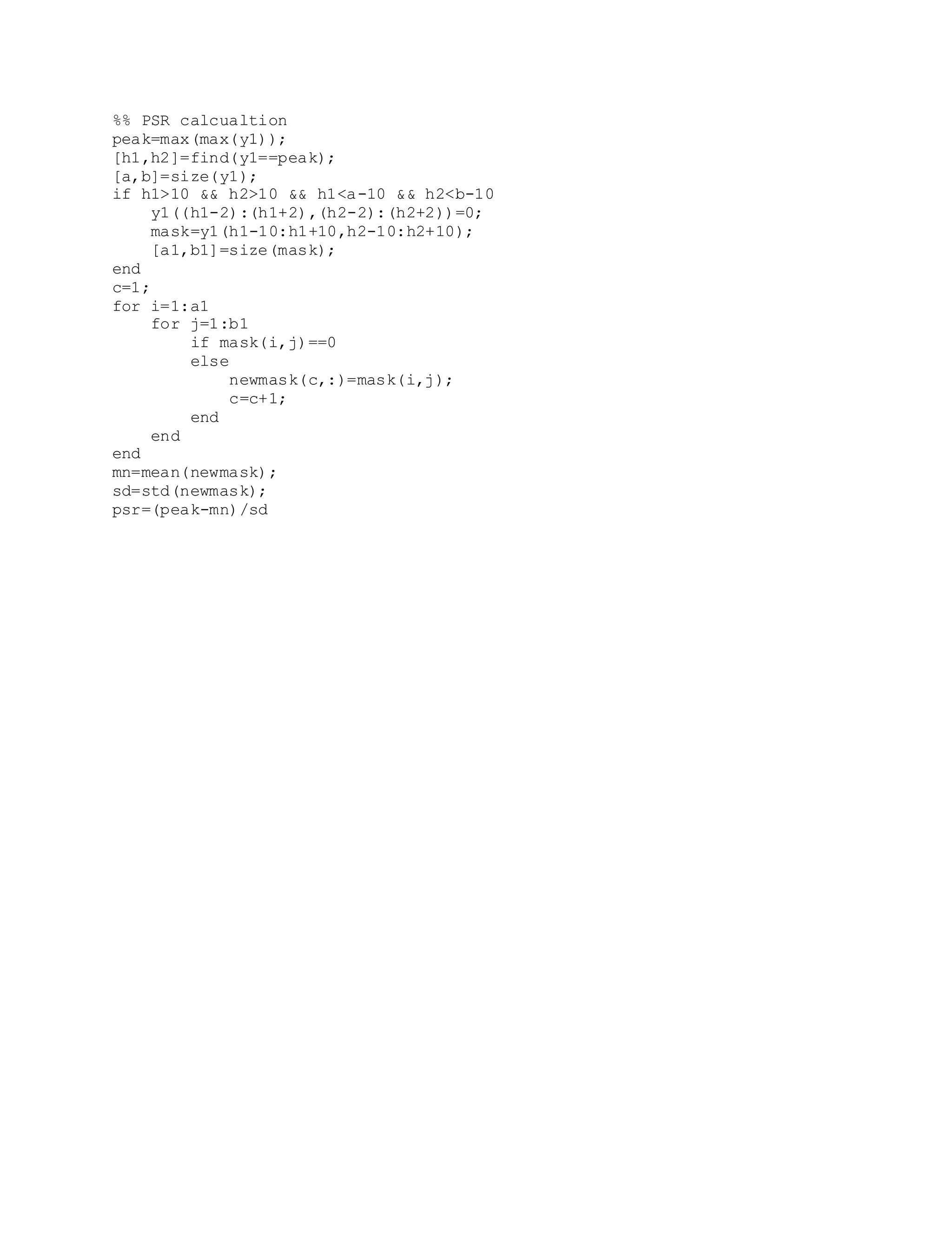 Psr calculation matlab code | PDF Psr calculation matlab code | PDF