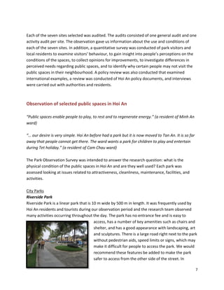 Hoi An Public Spaces Research Report | PDF