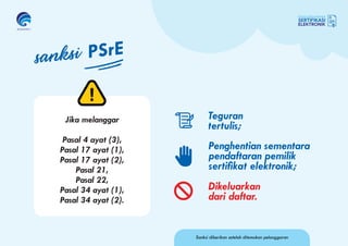 Permekominfo 11/2018 : Penyelenggaraan Sertifikasi Elektronik (PSrE) | PDF