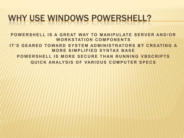 Powershell Demo Presentation | PPTX | Operating Systems | Computer Software and Applications