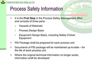 PSRM - Process Safety Information.ppt