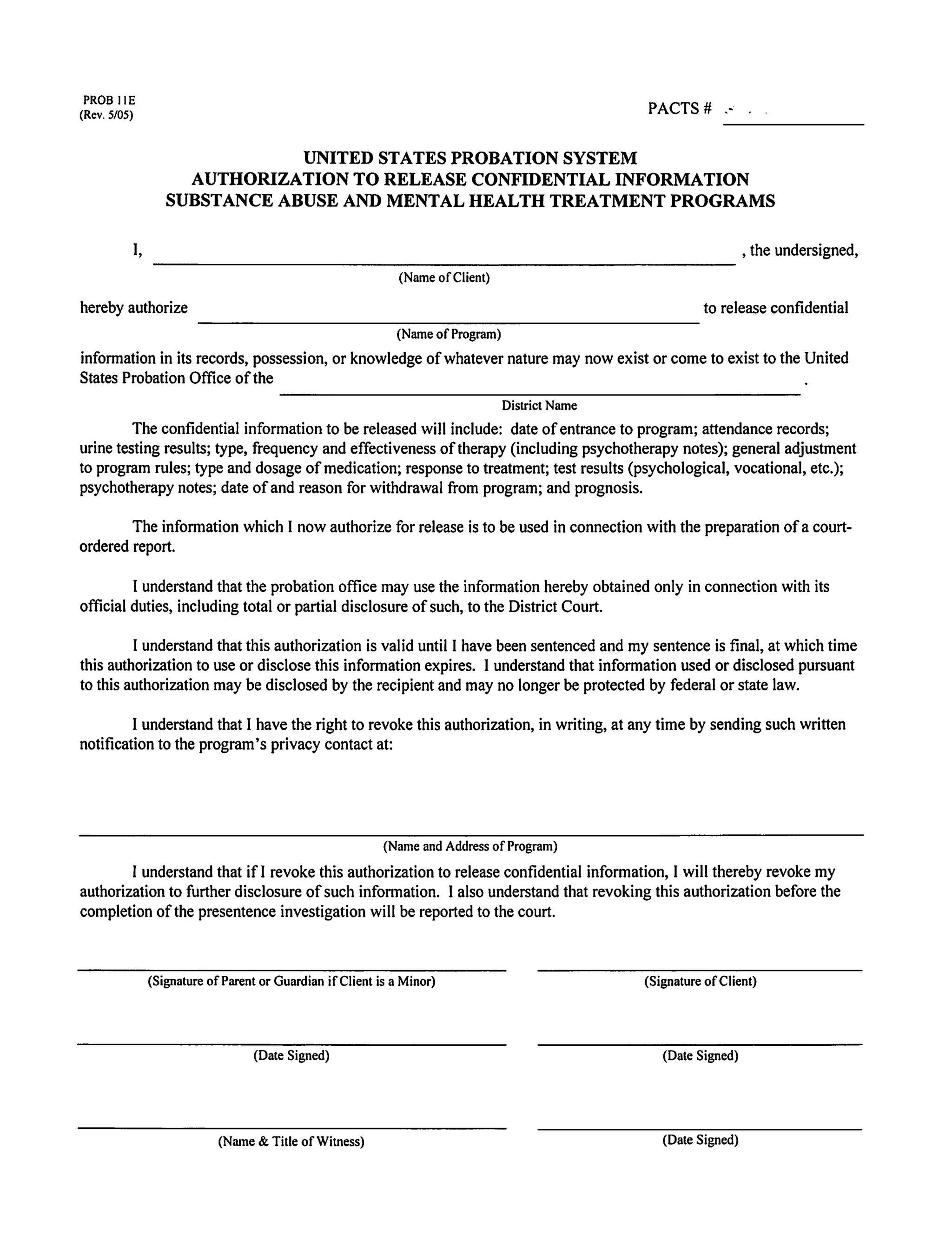 Pre-Sentence Report Required Forms | PDF