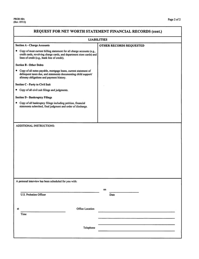 Pre-Sentence Report Required Forms | PDF