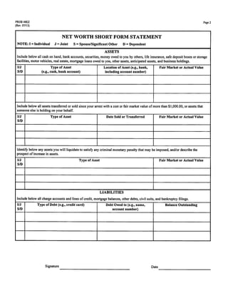 Pre-Sentence Report Required Forms | PDF