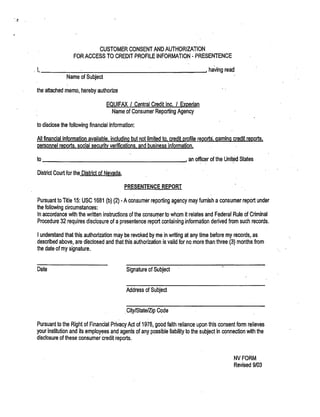 Pre-Sentence Report Required Forms | PDF