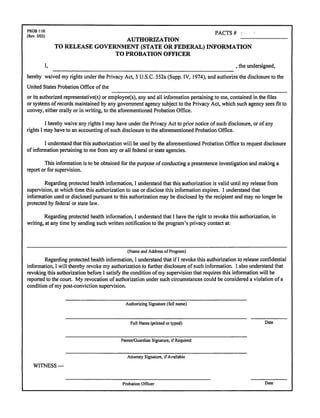 Pre-Sentence Report Required Forms | PDF