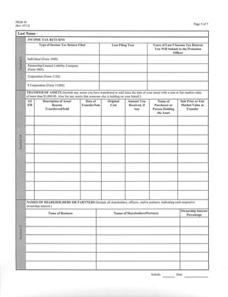 Pre-Sentence Report Required Forms | PDF