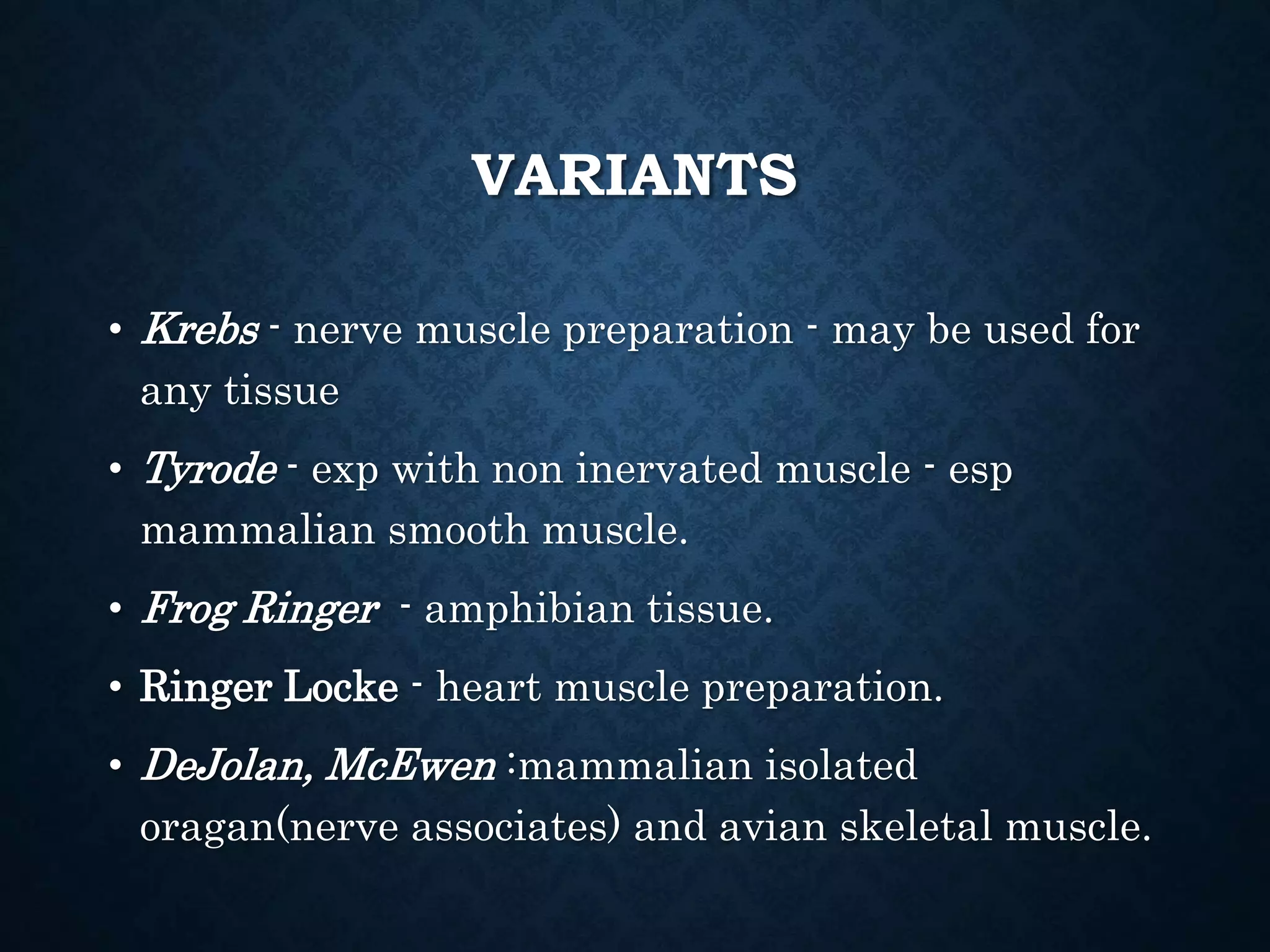 Physiological salt solution - PSS | PPTX