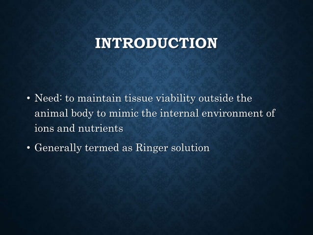 Physiological salt solution - PSS | PPTX