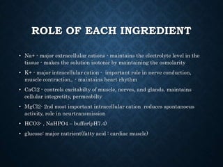 Physiological salt solution - PSS | PPTX