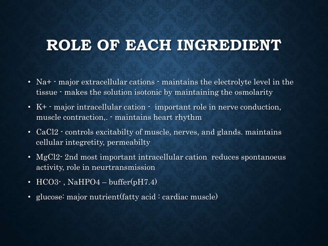 Physiological salt solution - PSS | PPTX