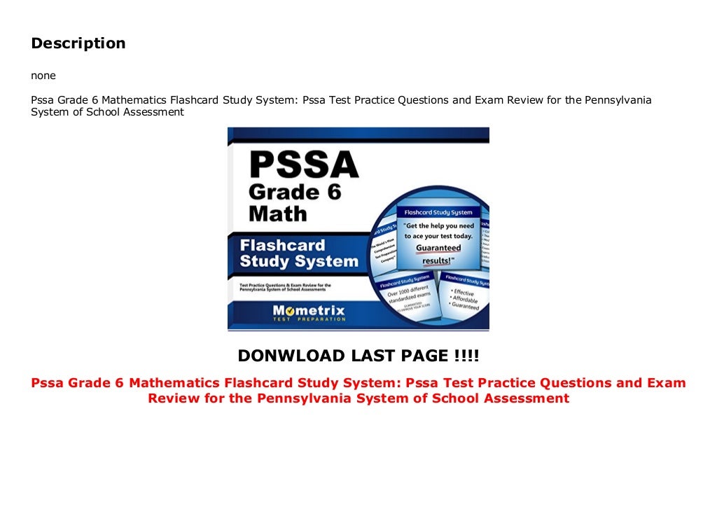 Pssa Grade 6 Mathematics Flashcard Study System Pssa Test Practice pssa-grade-6-mathematics-flashcard-study-system-pssa-test-practice