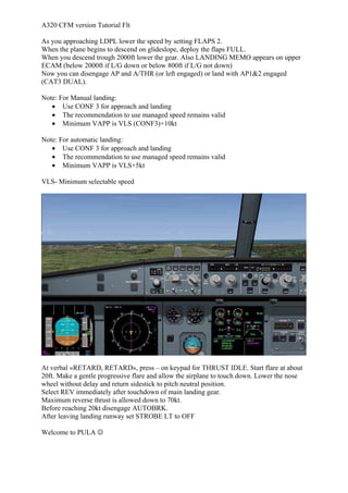 Pss airbus a320 flight tutorial | PDF