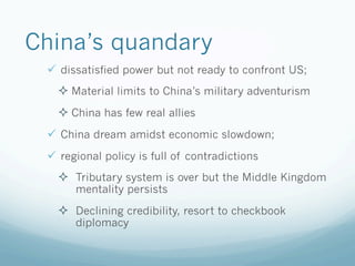 Geopolitical Quandaries in the South China Sea: Options for the Philippines, China and the US | PDF