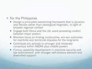 Geopolitical Quandaries in the South China Sea: Options for the Philippines, China and the US | PDF