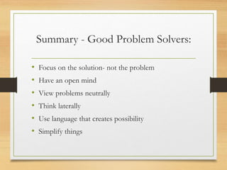 Ps session 1 introduction to problem solving | PPTX