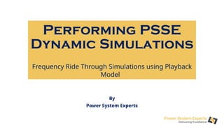 PSSE Simulation for Grid Code Compliance of VRT | PPT